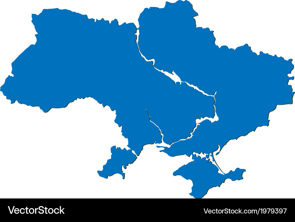 Ukraine map Royalty Free Vector Image - VectorStock