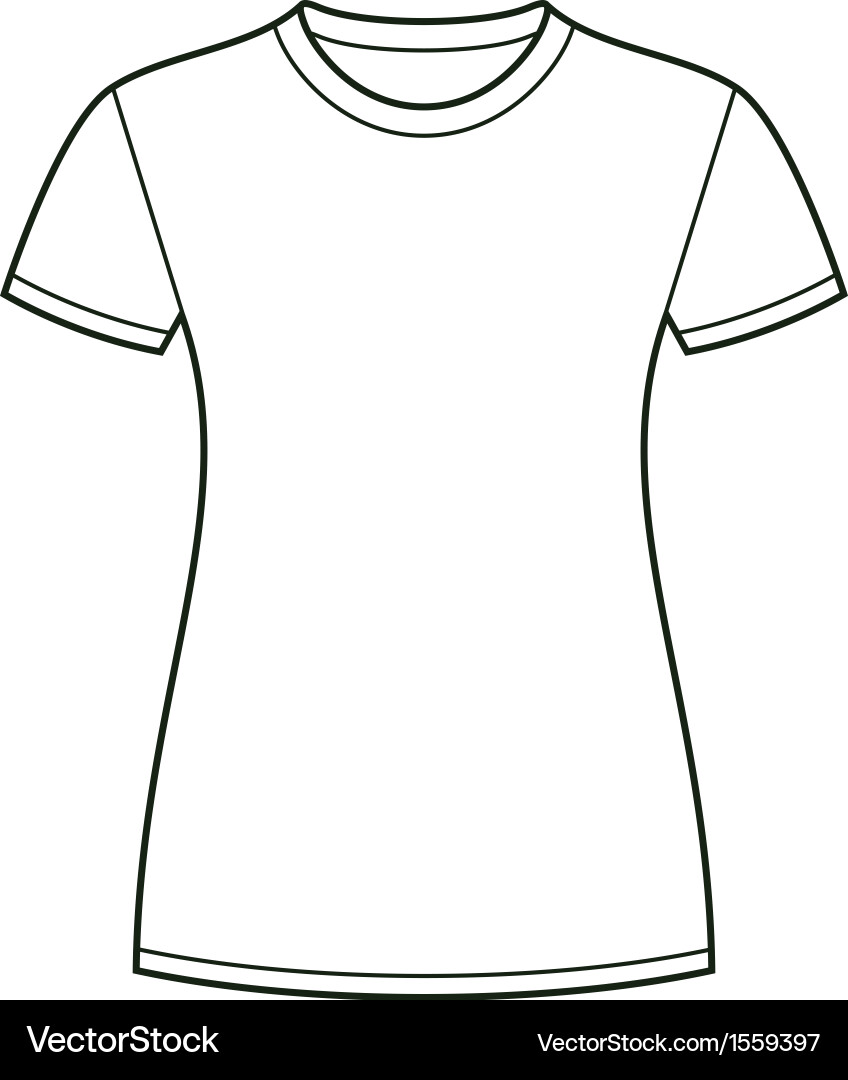 White T-Shirt Template Royalty Free Vector Image