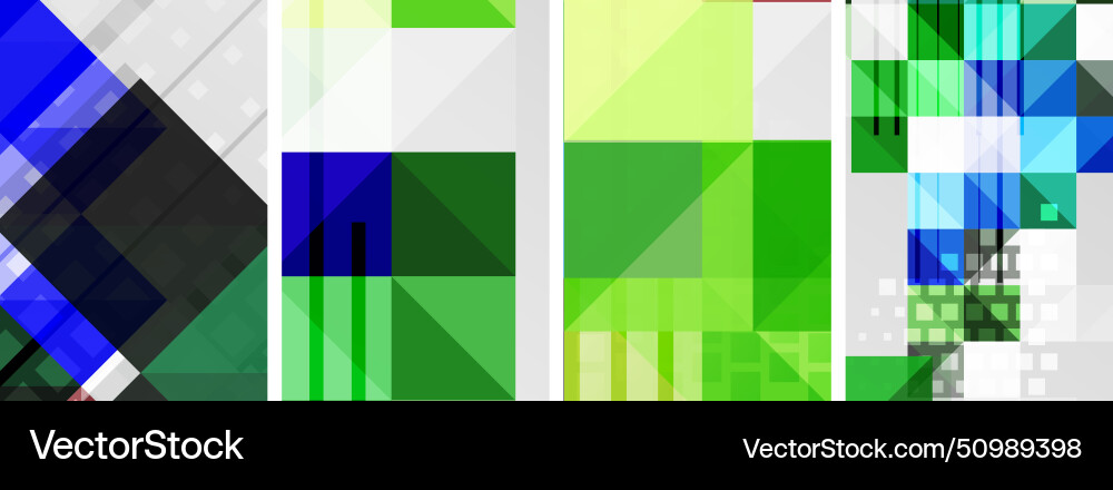 A collage of four different colored squares on a Vector Image