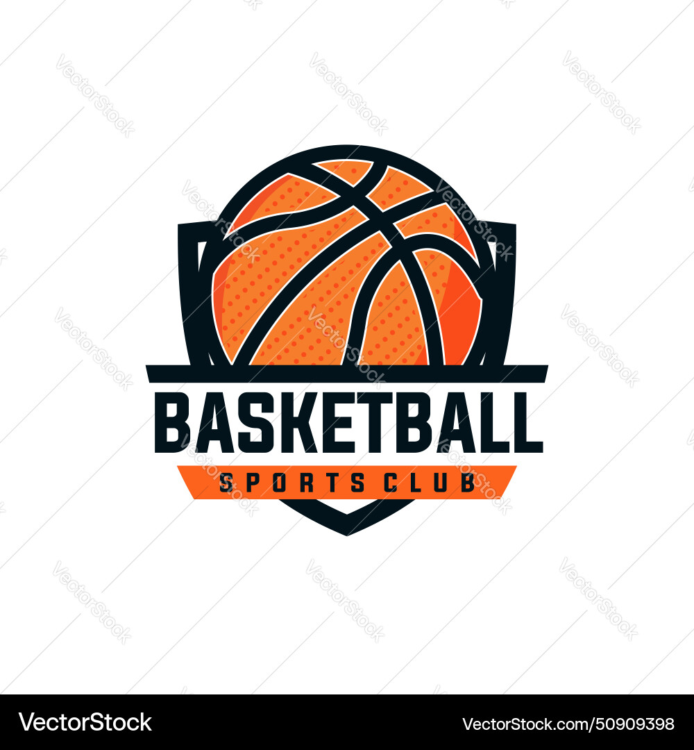 Basketball sport logo Royalty Free Vector Image
