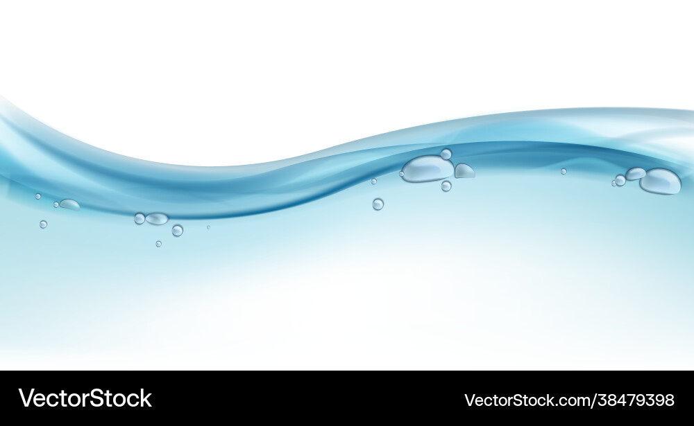 Blue ocean wave water surface liquid Royalty Free Vector