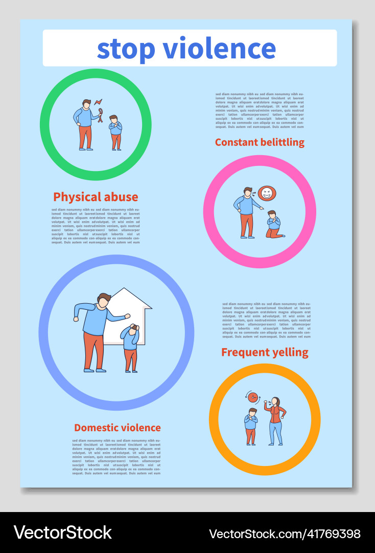 Child abuse brochures Royalty Free Vector Image