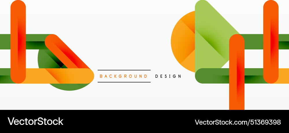 Colorful lines with shadows geometric background Vector Image