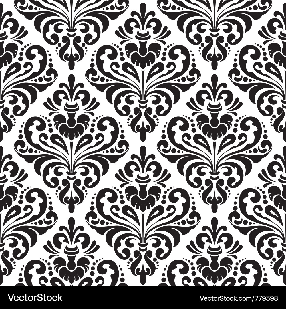Damask wallpaper Royalty Free Vector Image - VectorStock
