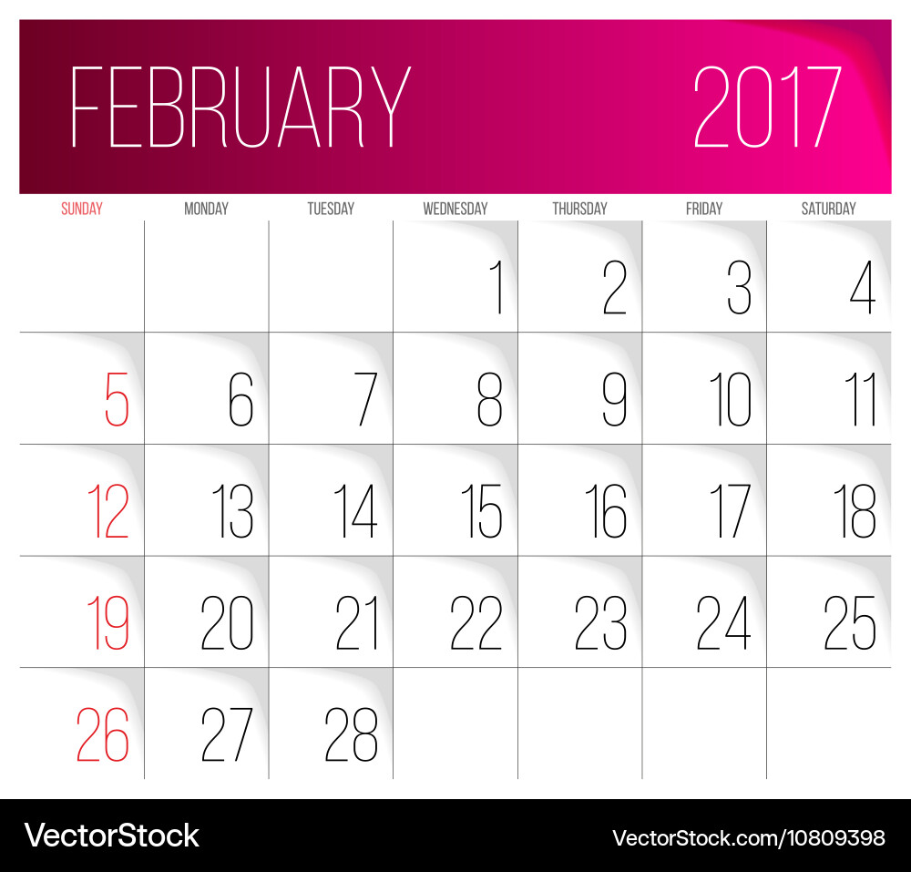 2017 February Calendar