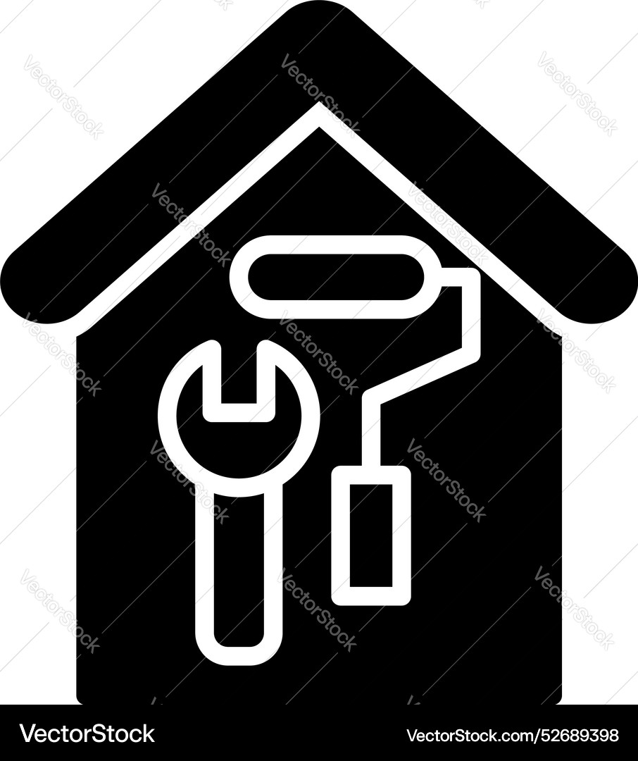 Home renovation icon Royalty Free Vector Image
