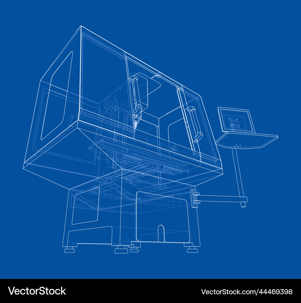 Metalworking cnc milling machine Royalty Free Vector Image