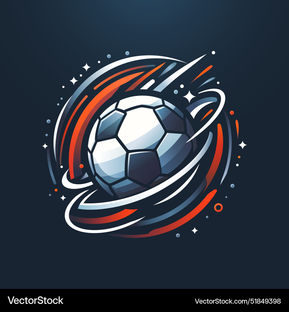 Modern flat design football logo template Vector Image