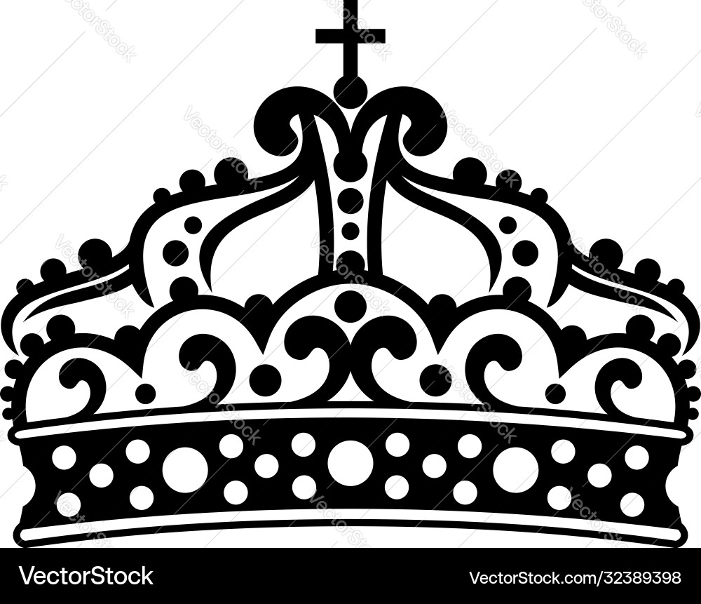 Monarchy symbol isolated royal crown Royalty Free Vector