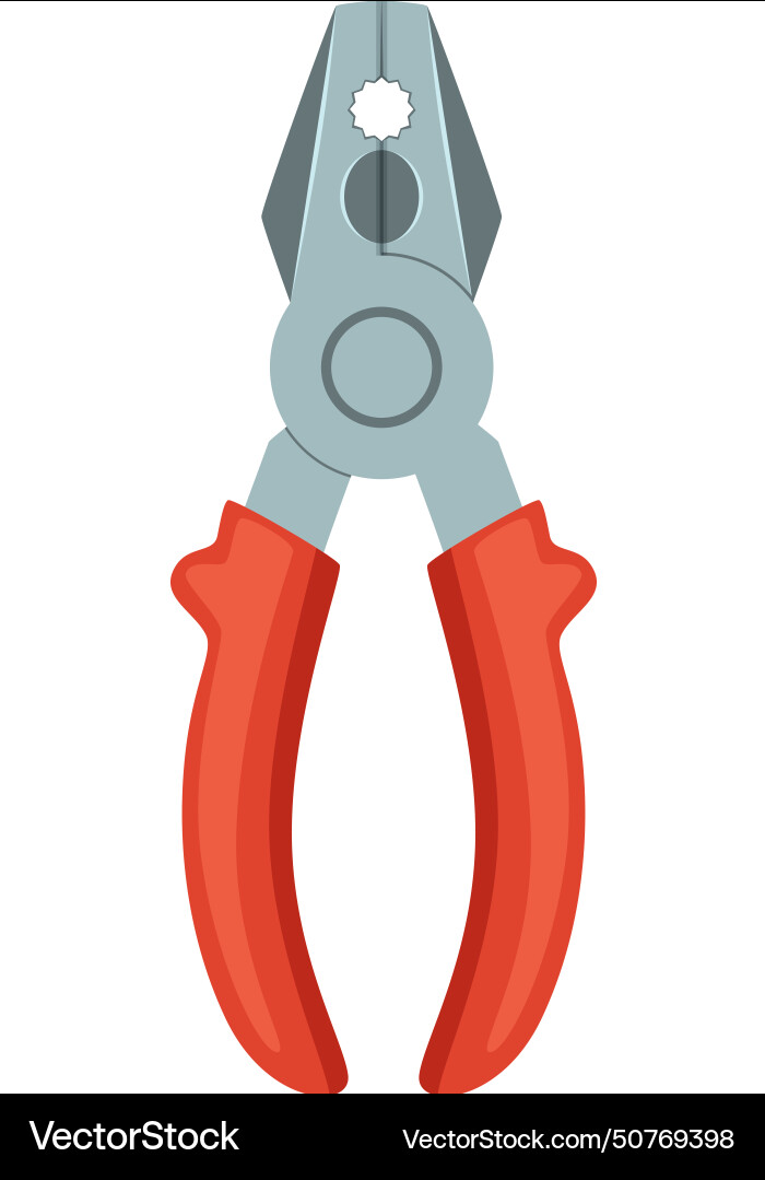 Pliers cartoon icon handyman equipment engineer Vector Image