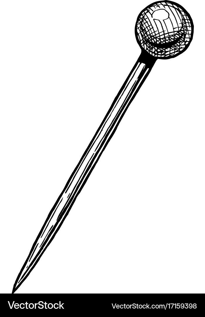 Sewing pin Royalty Free Vector Image - VectorStock
