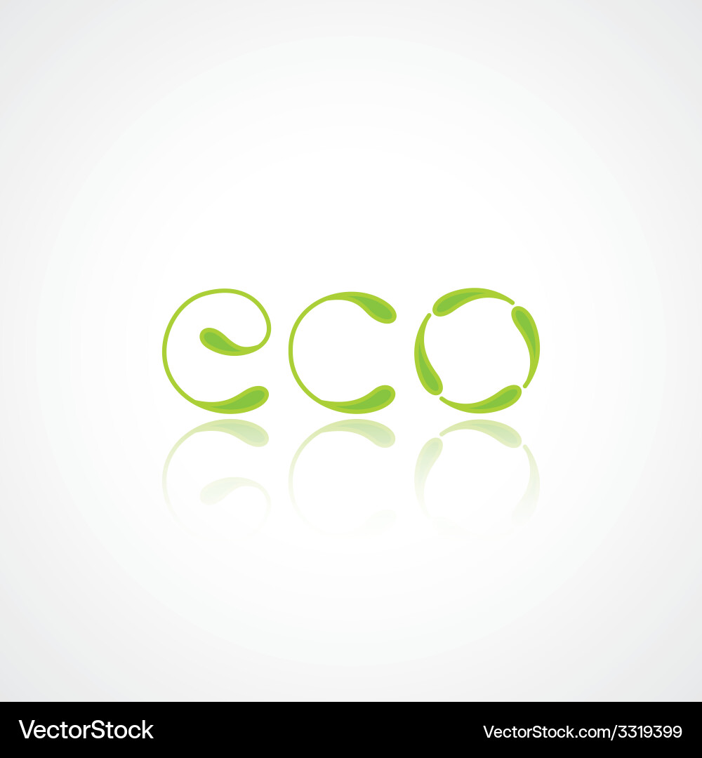 Eco sign Royalty Free Vector Image - VectorStock