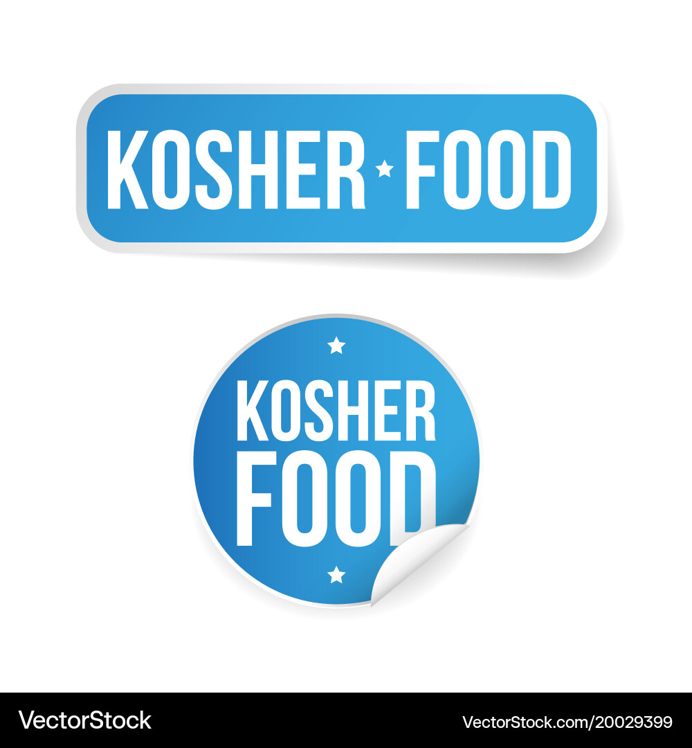 Kosher food label sticker Royalty Free Vector Image