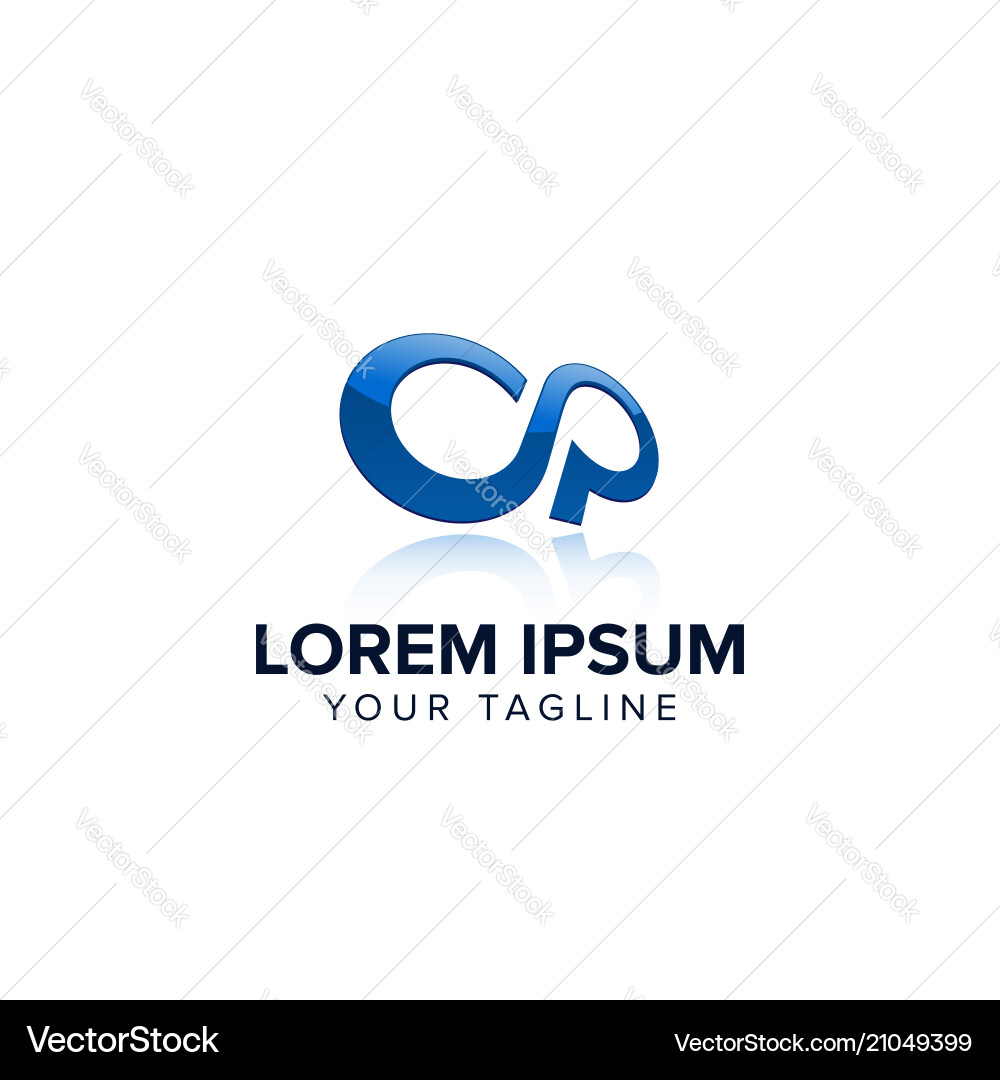 Letter op logo infinity concept design templates Vector Image