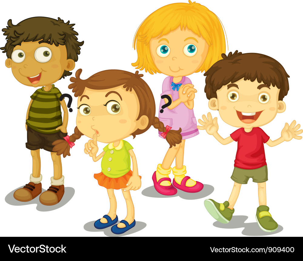 4 kids Royalty Free Vector Image - VectorStock