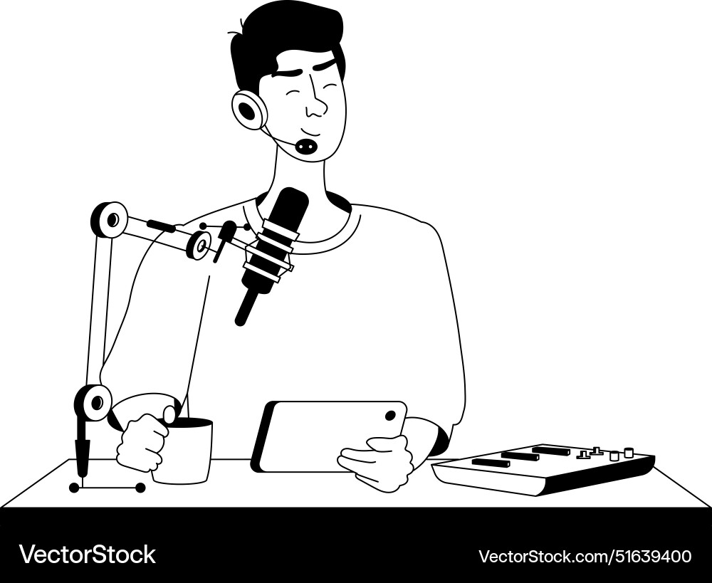 Broadcaster Royalty Free Vector Image - VectorStock