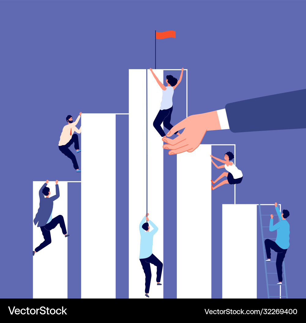 Career competition growth ladder corporate Vector Image