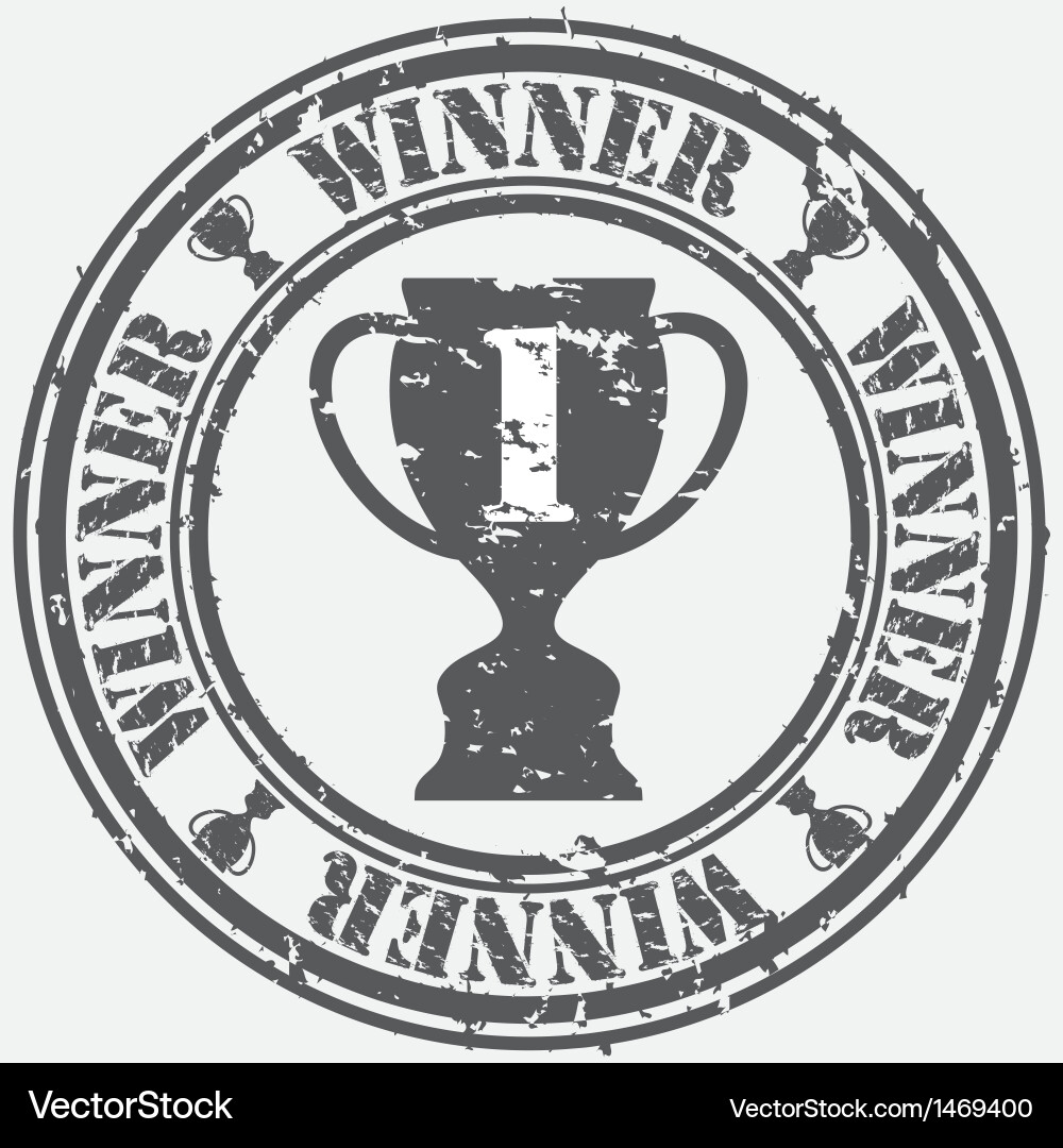 Celebration Winner Stamp Royalty Free Vector Image