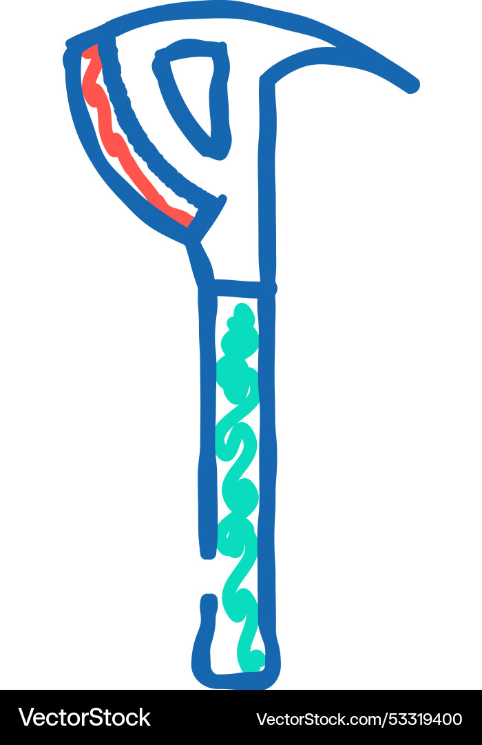 Crash axe tool icon doodle Royalty Free Vector Image