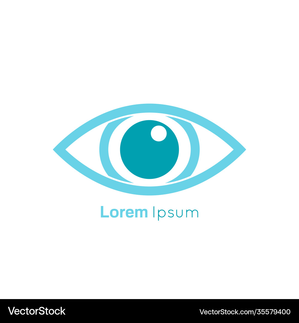 Eye symbol on white background Royalty Free Vector Image