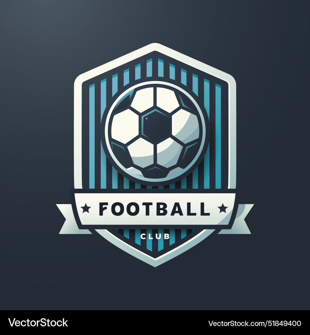 Gradient football logo template Royalty Free Vector Image
