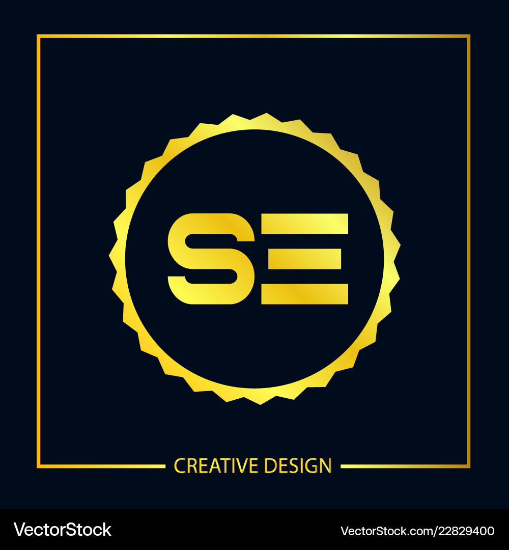 Initial letter se logo template design Royalty Free Vector
