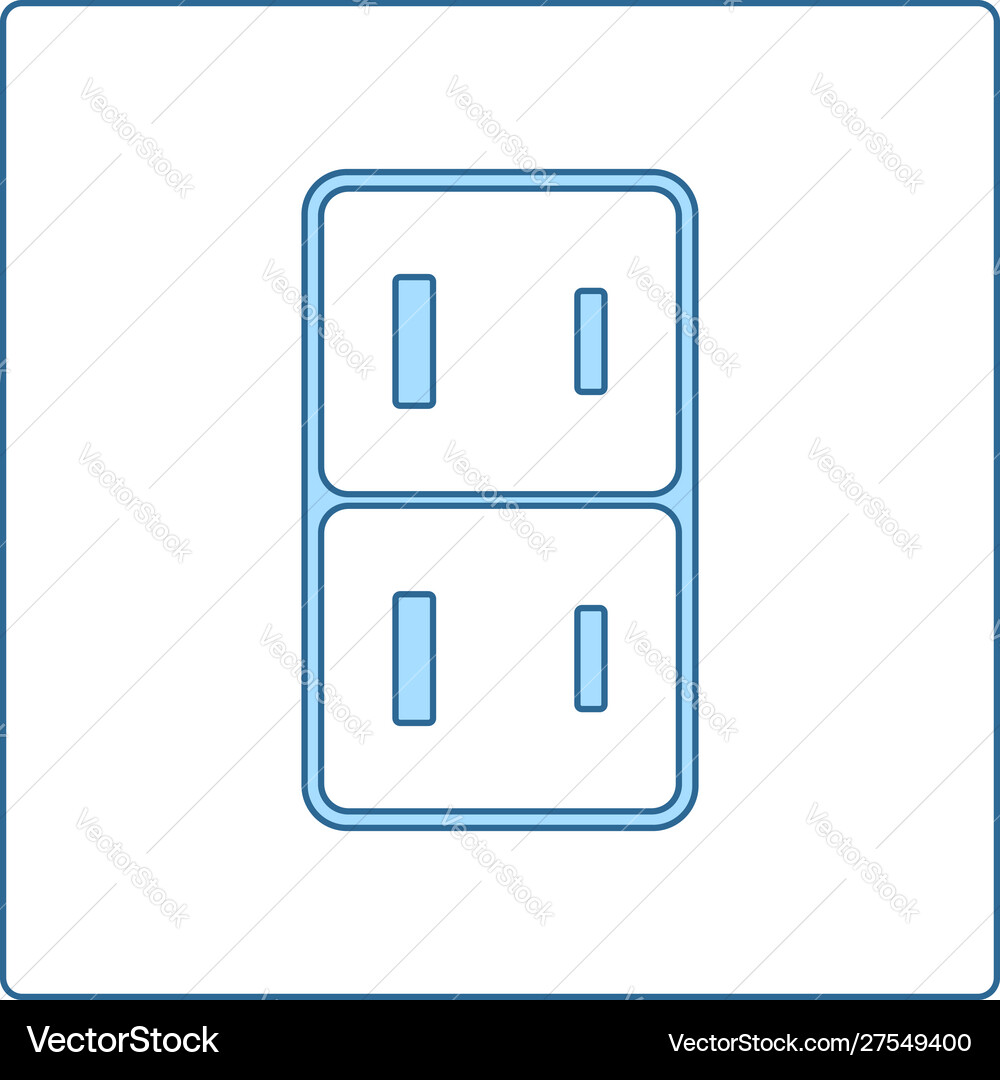 Japan electrical socket icon Royalty Free Vector Image