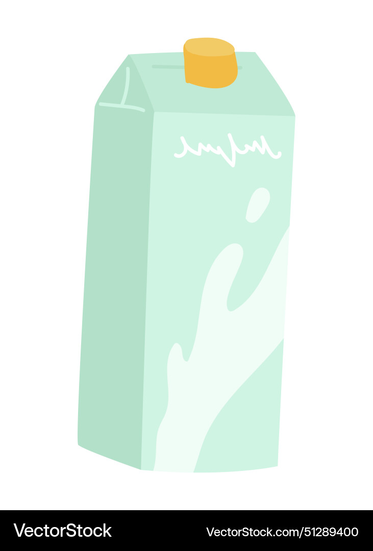 Milk package in flat design cardboard box Vector Image