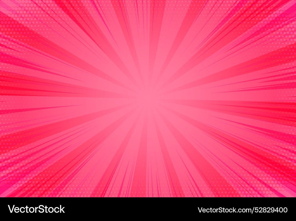 Pink comic background with pop art pattern Vector Image