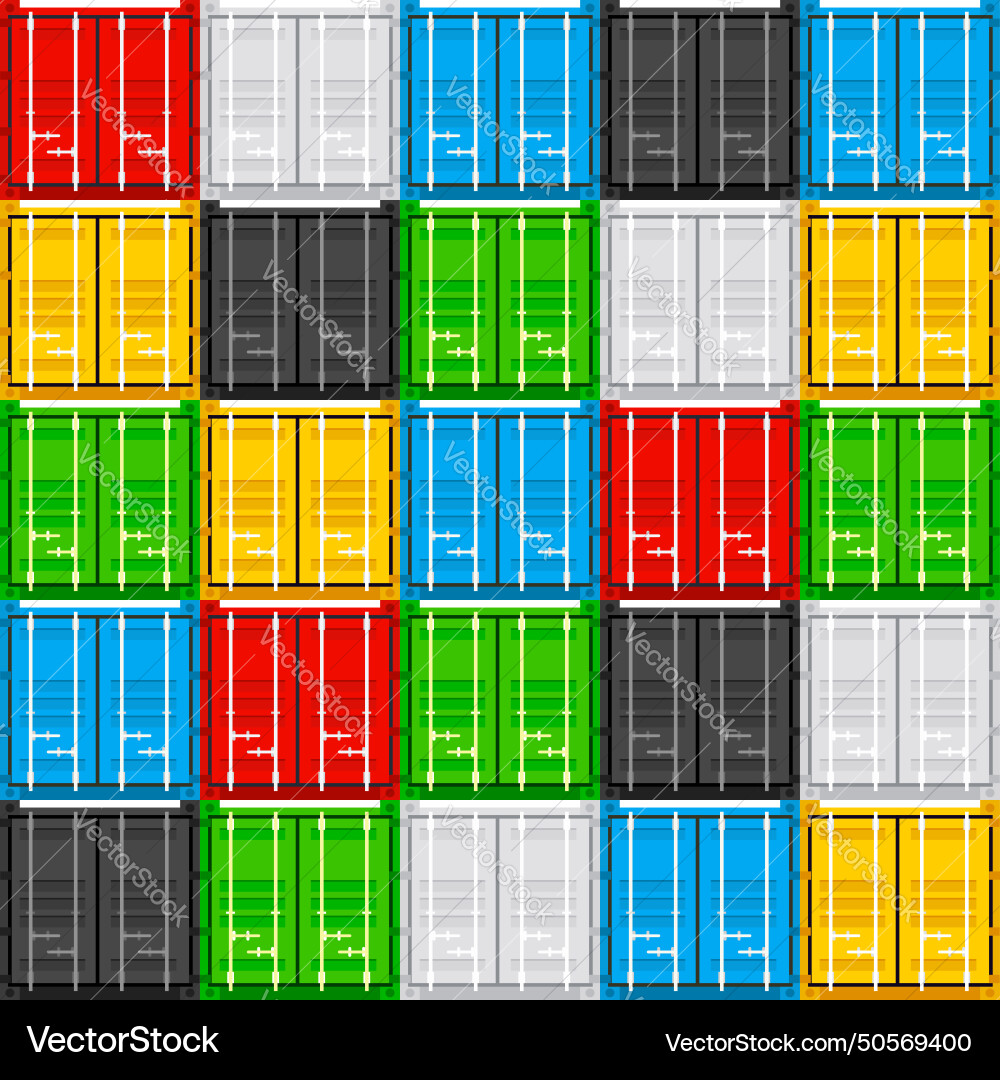 Set cargo containers freight shipping delivery Vector Image