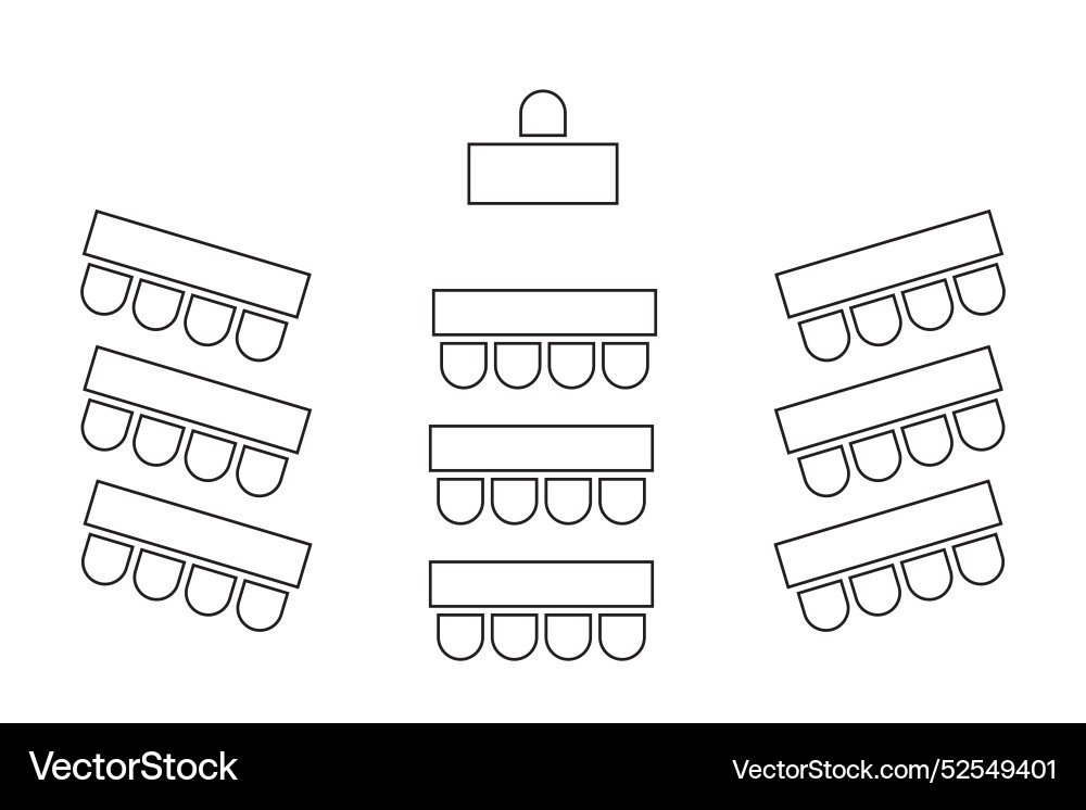 Auditorium seatings plan classroom or lectorium Vector Image