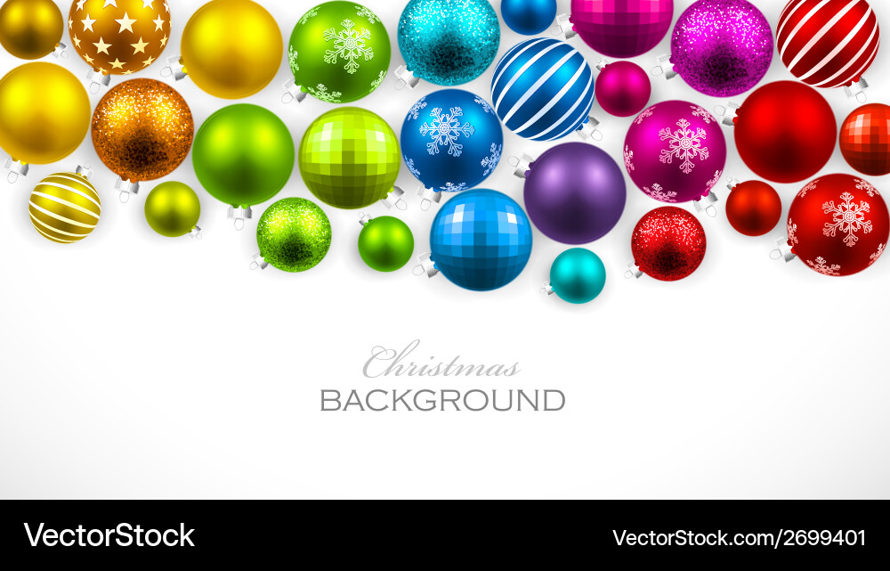 Christmas color balls Royalty Free Vector Image