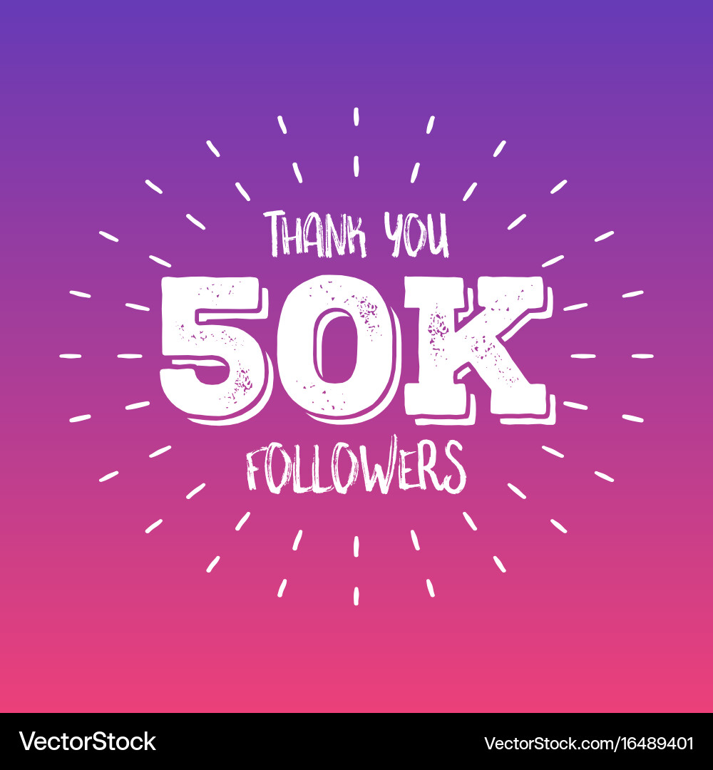 Danke Briefe für Follower Lizenzfreies Vektorbild