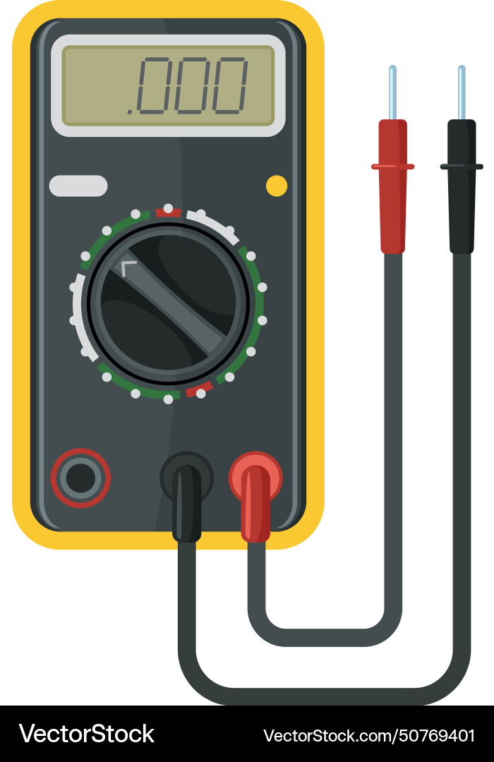Digital multimeter electric maintenance tool Vector Image