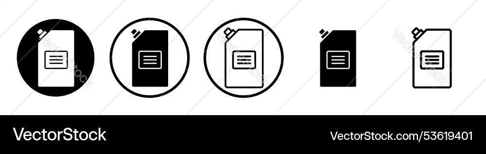 Doy pack pouch thin line icon set Royalty Free Vector Image