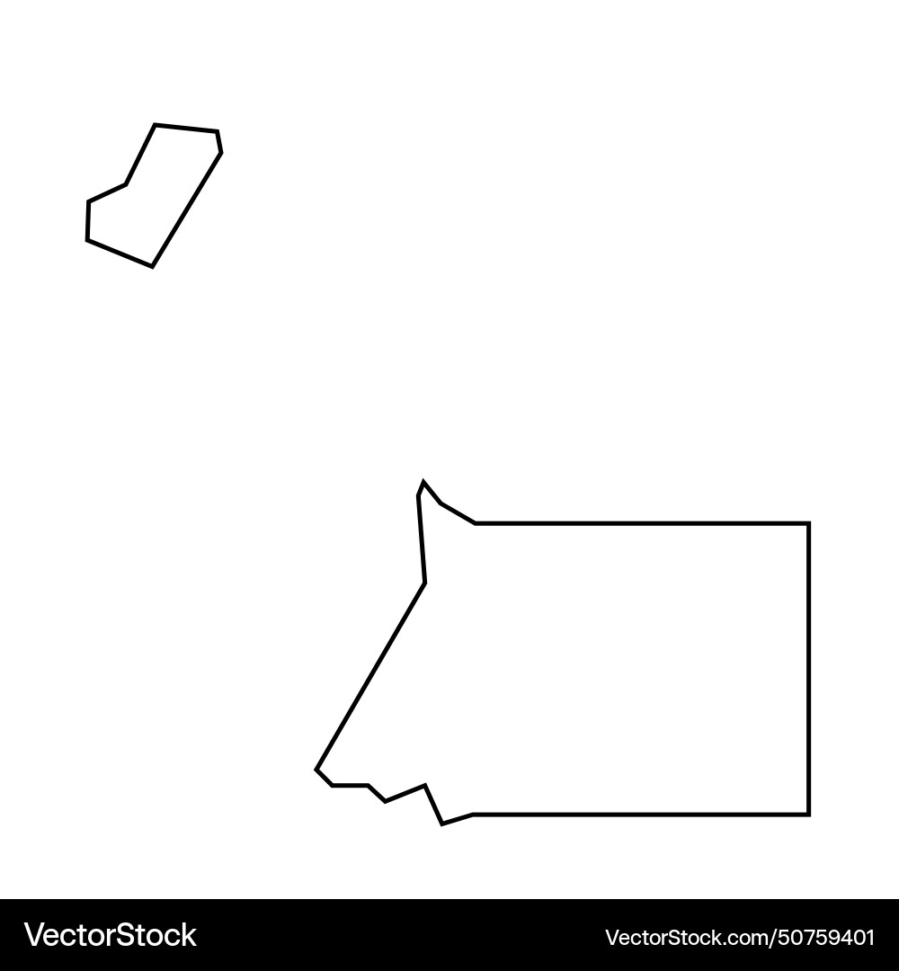 Equatorial guinea country map thin outline Vector Image