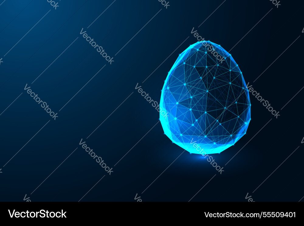 Futuristic glowing egg created with abstract Vector Image