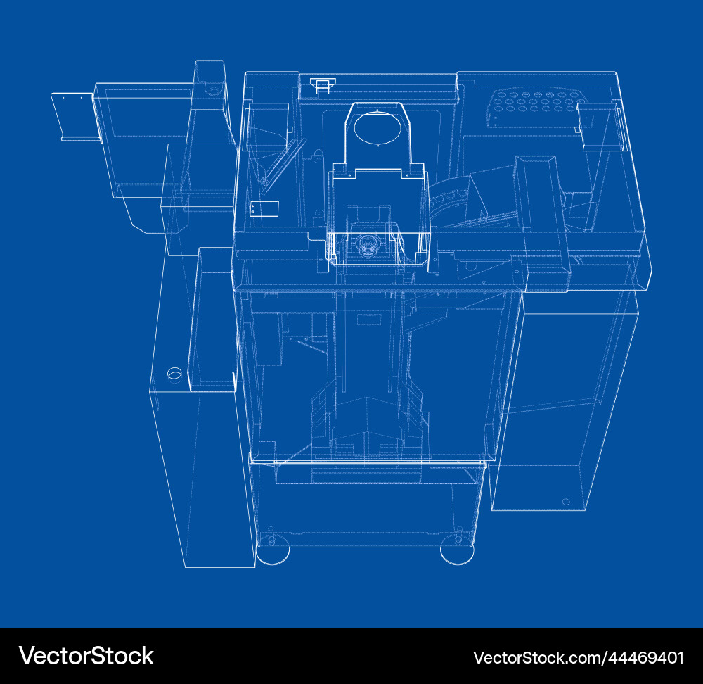 Metalworking cnc milling machine Royalty Free Vector Image