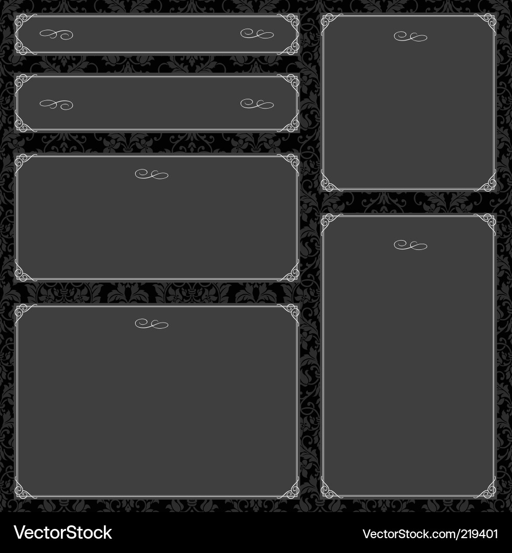 Ornate Scroll Borders Royalty Free Vector Image