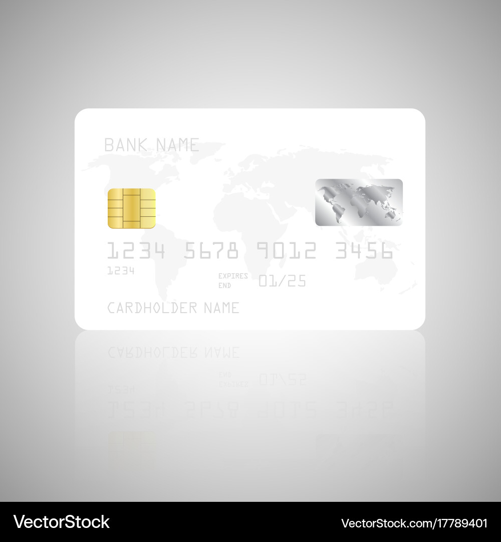 Realistic detailed credit card template Royalty Free Vector
