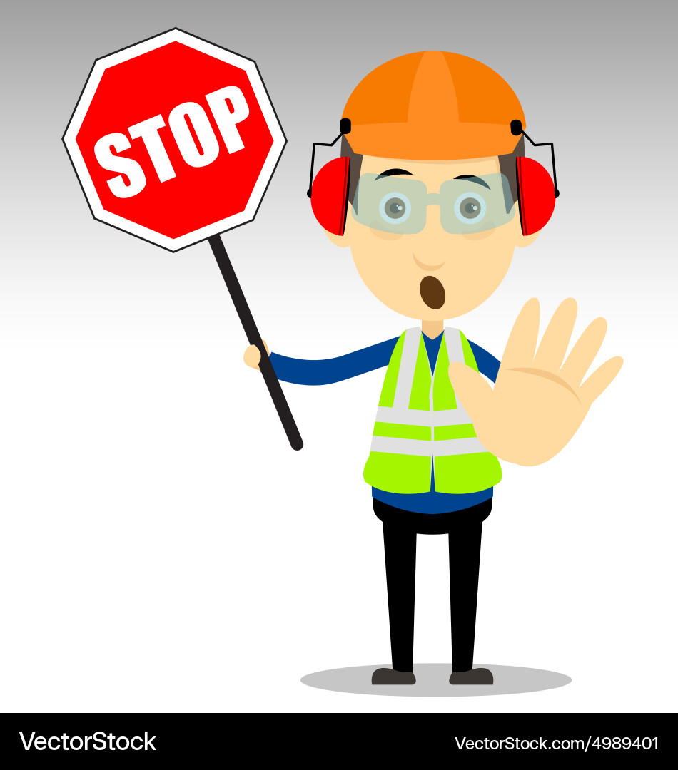 Safety worker Royalty Free Vector Image - VectorStock