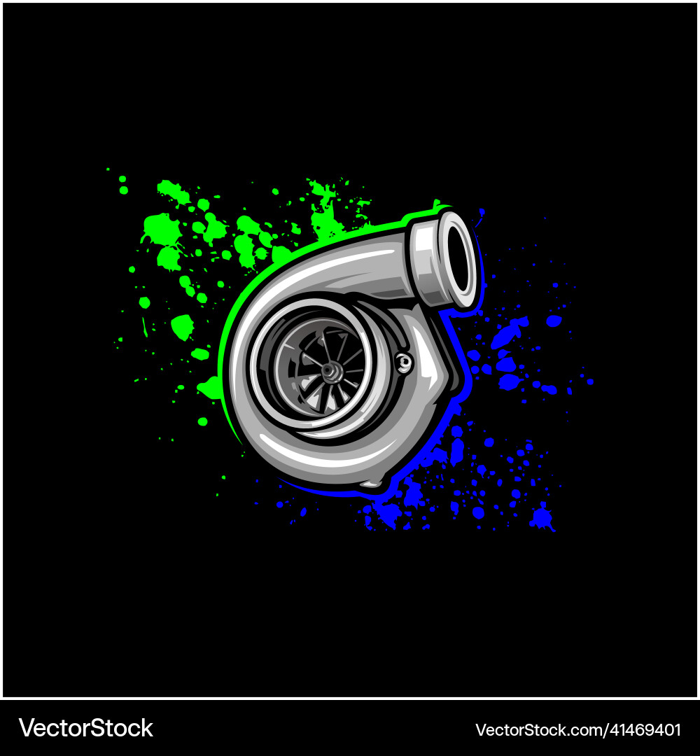 Turbo performance automotive design Royalty Free Vector