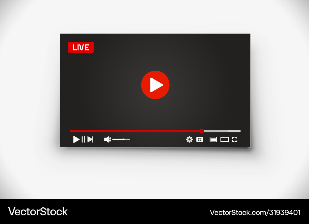 Video player Royalty Free Vector Image - VectorStock