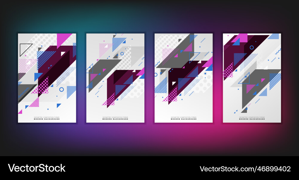 Abstract geometric composition forms modern Vector Image
