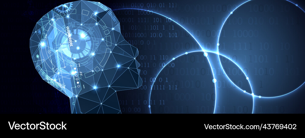 Artificial intelligence ai and big data concept Vector Image