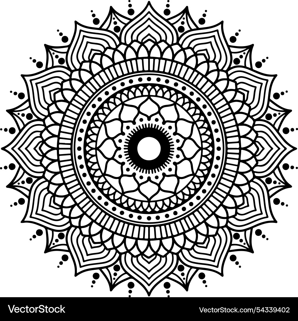 Beautiful sunflower mandala pattern Royalty Free Vector