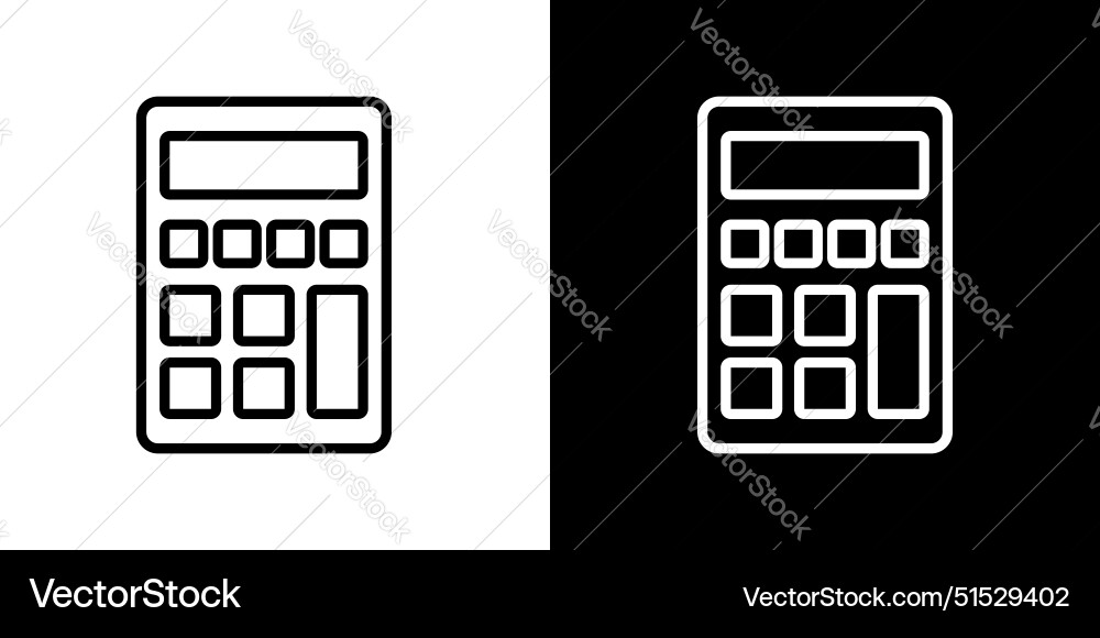 Calculator icon set accounting calculate symbol Vector Image