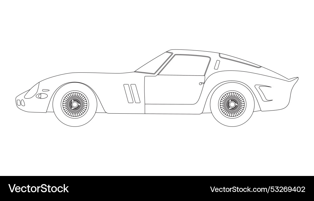 Ferrari 250 gto 1962 Royalty Free Vector Image