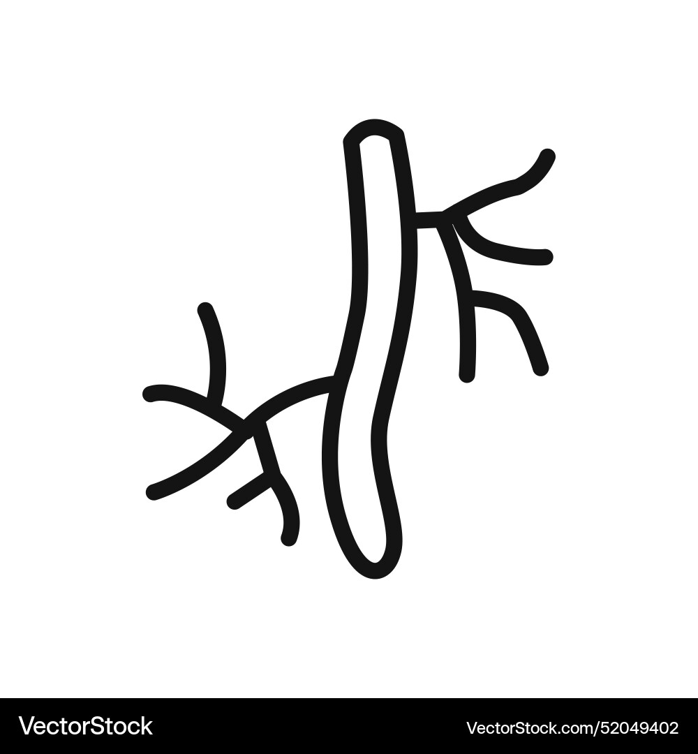 Human artery icon linear graphics sign Royalty Free Vector