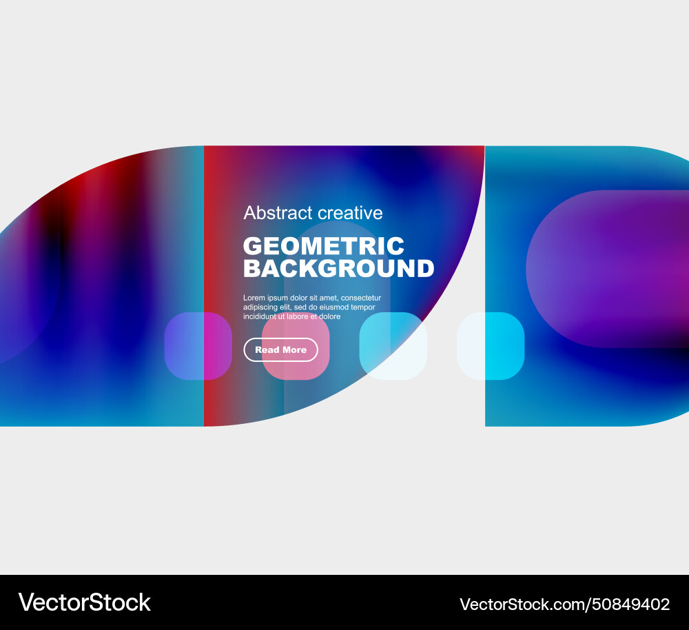 Round triangle and square composition Royalty Free Vector